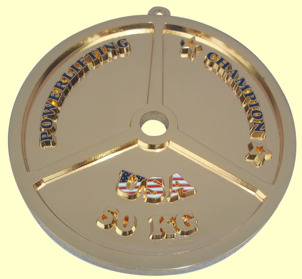 powerlifting trophys and medals